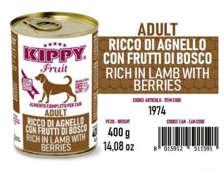 שימורי קיפי פטה כבש ופירות יער 400 גרם - PetKiss