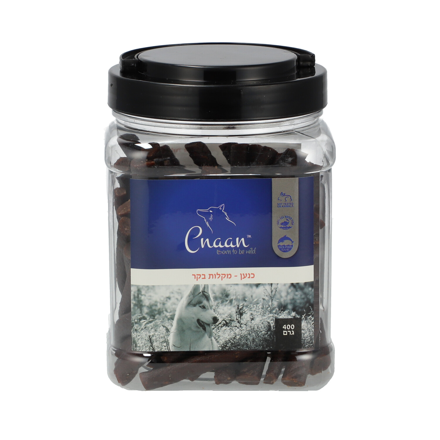 חטיף כנען בצנצנת מקלות בקר 400 גרם - PetKiss